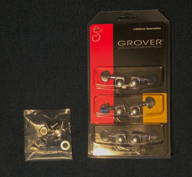 6 MÉCANIQUES GROVER 205C Mini Rotomatic 3R+3L Chrome EUR 50,00 ...