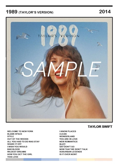 TAYLOR SWIFT - 1989 (Taylors Version) Album Poster - A4 EUR 8,16 ...
