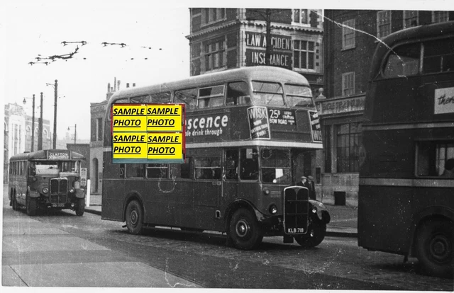 LONDON TRANSPORT B&W Bus Photograph-RT 1596 Routes 25B EUR 1,17 ...