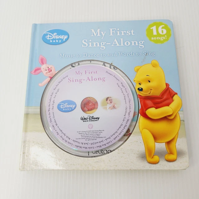 DISNEY BABY MY First Sing-Along Hardcover Book CD Songs Nursery Rhymes ...