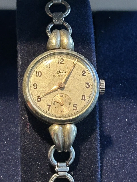 RARE VINTAGE AVIA Ladies Swiss Watch, 15 Jewels-Sub Dial working ...