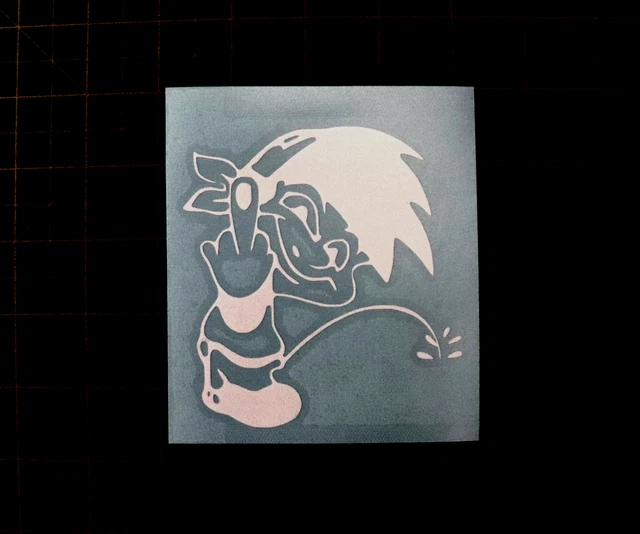 BOY PEE MIDLE Finger Car Van Caravan Suv Ev Bumper Window Decal Sticker ...