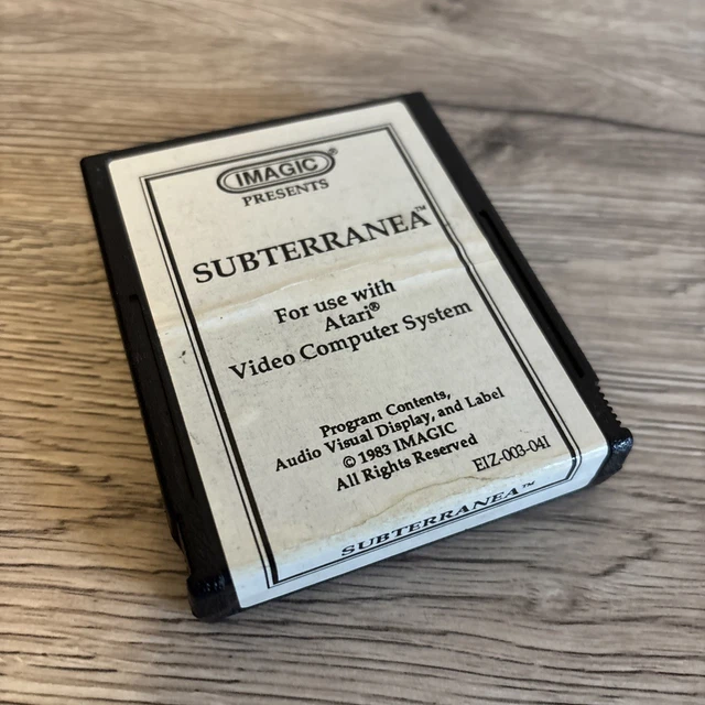 VERY RARE - Subterranea Atari 2600 Game Cartridge Only 1983 By IMAGIC ...