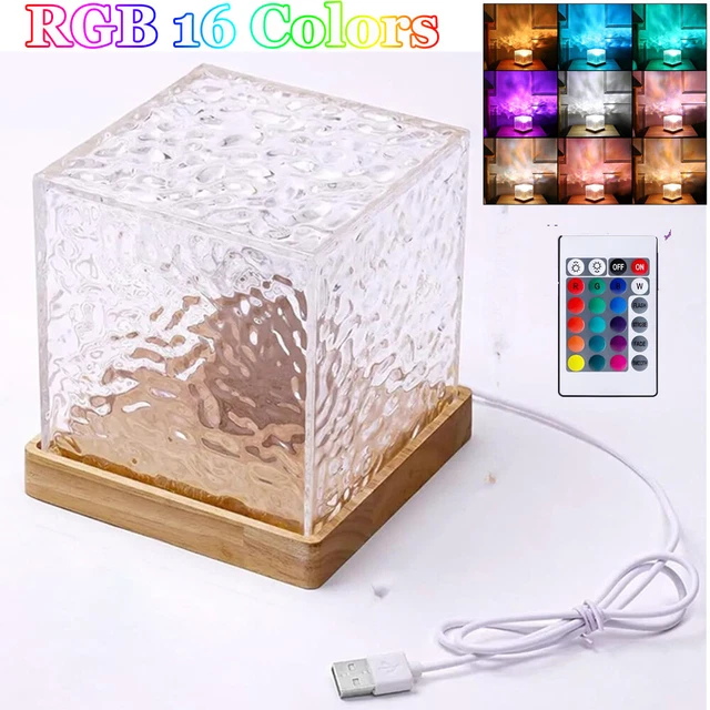 CUBE NORTHERN LIGHTS Water Wave Night Light LED Atmosphere Lamp with ...