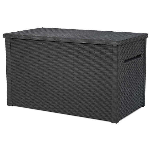 OUTDOOR PATIO STORAGE Deck, Keter Java 870L Padlock Compatible, Rattan ...