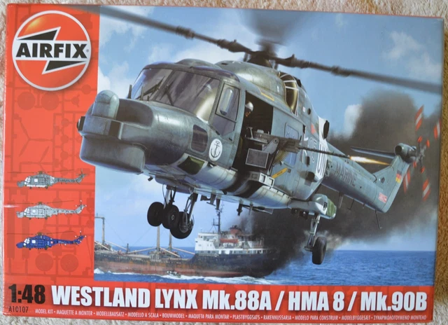 AIRFIX 1/48 WESTLAND LYNX Mk.88A/HMA8/Mk.90B HELICOPTER PLASTIC KIT # ...