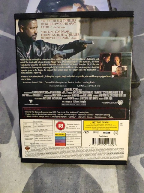 TRAINING DAY DVD 2001 Starring Denzel Washington £1.68 - PicClick UK