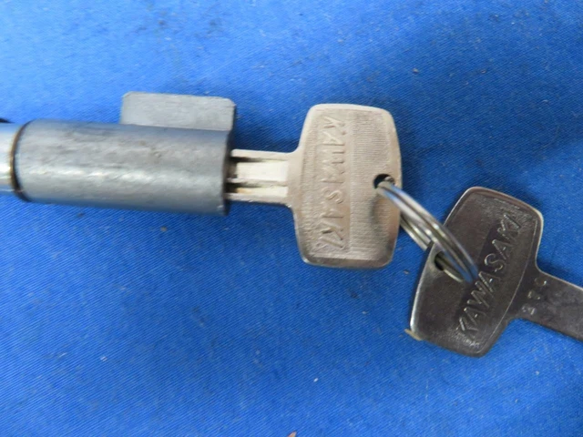 NOS KAWASAKI STEERING Lock Assembly Key #270, H1 H1D S1 # 27016-030 ...