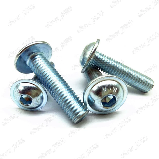 GALVANIZED STEEL HEX Socket Bolt Button Flanged Washer Head Screw M3 M4 M5 M6 M8 $25.75 ...