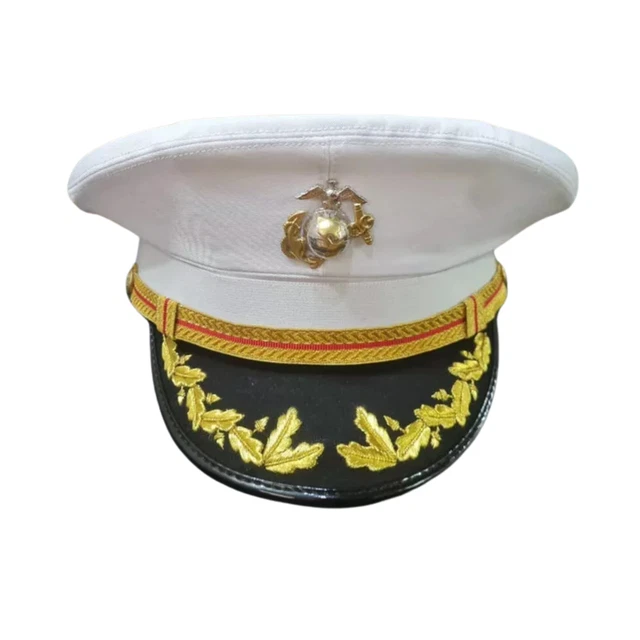 USMC FIELD GRADE White Dress Hat £85.48 - PicClick UK