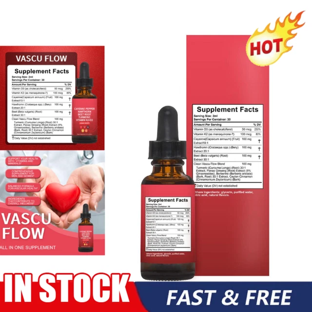 CAYENNE PEPPER-HAWTHORN BEET Root Turmeric Vitamin K2+D3 Liquid Drops ...
