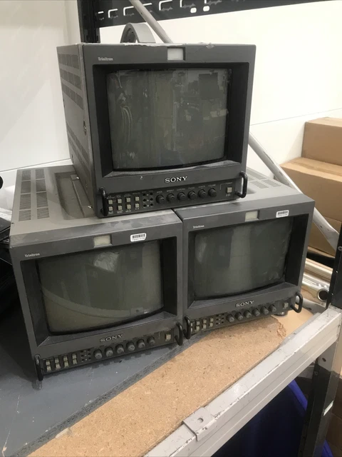 3X FAULTY SONY Trinitron PVM-9042QM 9" CRT + Flightcase *RGB/COMPOSITE ...