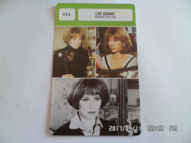 CARTE FICHE CINEMA LEE GRANT période 1975 - 1996 EUR 2,50 - PicClick FR