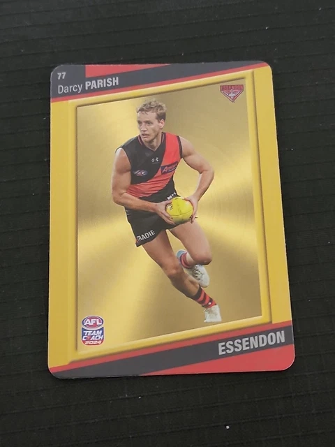 2024 AFL TEAMCOACH Essendon Gold Card Darcy Parish 77 $5.00 - PicClick AU