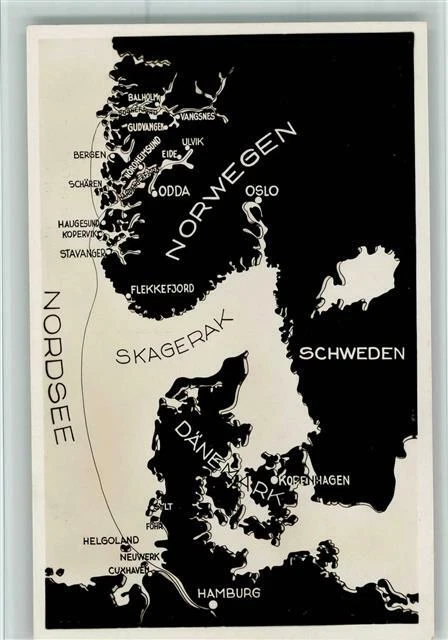 13046759 - MAPPA - itinerario nell'Hardanger e nel Sognefjord cartolina ...