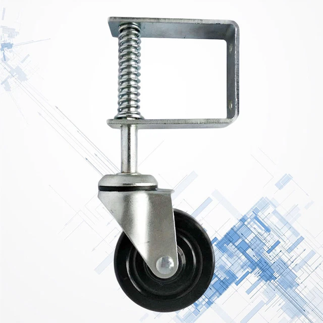 4 INCH SPRING Loaded Caster Wheels Rubber Wheel Caster £35.47 - PicClick UK