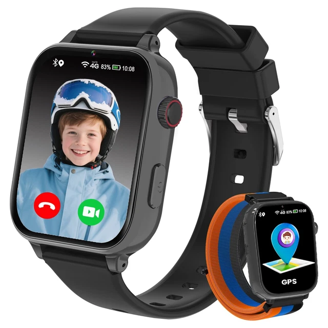 PTHTECHUS 4G SMARTWATCH Bambini GPS Orologio Intelligente per Ragazza e ...