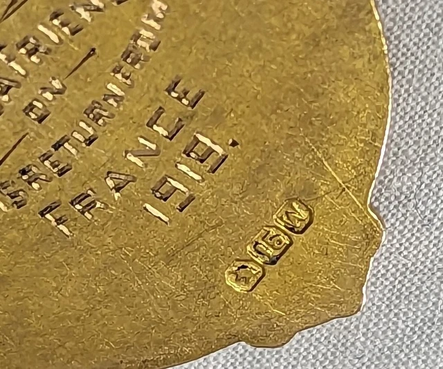 RARE WW1 AUSTRALIAN gold watch fob Bertie Bumpstead Machine Gun Corps ...