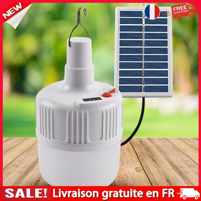 SOLAR POWERED LAMP Solar Panel LED Hanging Light Outdoor Lighting ...