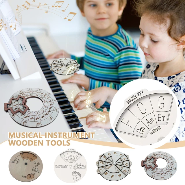 WOODEN MELODY TOOL, Round Circle of Fifths Wheel Melody Chord Tool ...