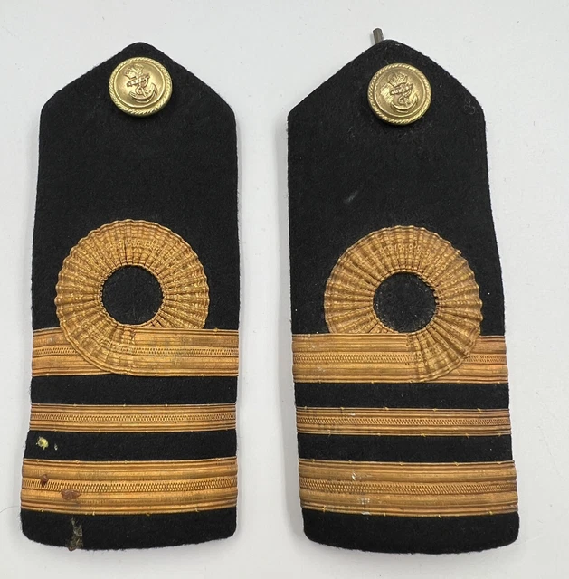GENUINE WW2 ROYAL Navy Officers Rank Epaulettes Lieutenant Commander £ ...
