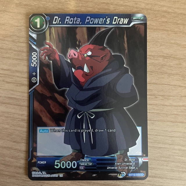 DRAGON BALL SUPER Dr. Rota, Power's Draw Saiyan Showdown BT15-054 Foil Common EUR 0,57 - PicClick FR
