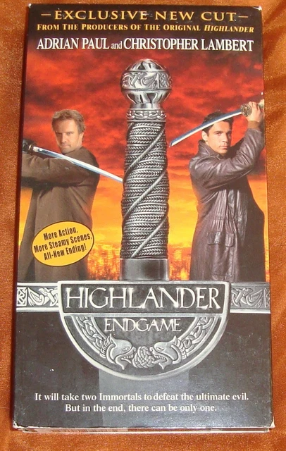 HIGHLANDER ENDGAME (VHS,2000,ENGLISH,HI-FI,DOLBY surround,new cut ...