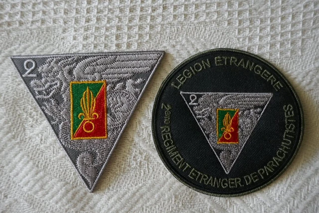 INSIGNES ÉCUSSONS LÉGION étrangère du 2° REP superbe 1 basse visibilité ...