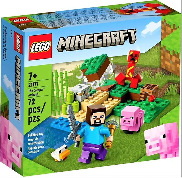 LEGO 21177 MINECRAFT CREEPER AMBUSH Red Exploding Creeper 72 Pc ...