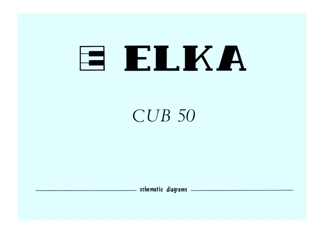 ELKA CUB 50 Service Manual Schematic Diagrams Schaltplan Schema ...