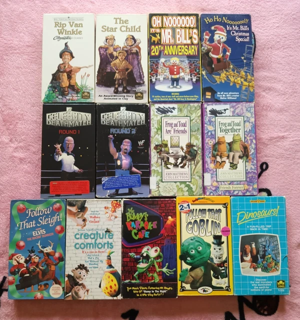 CLAYMATION ANIMATION CARTOON VHS lot Will Vinton Celebrity Death Match ...