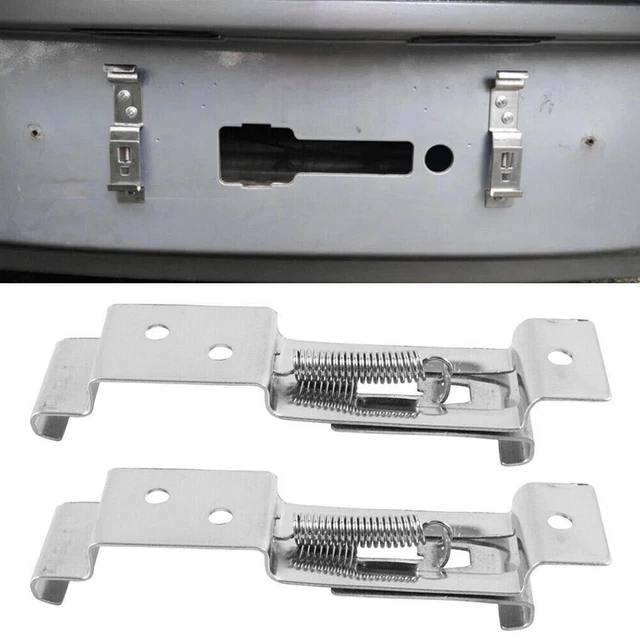 CAR TRAILER LOADED Bracket 1 Pair Spring-Loaded Frame Number Plate Clip ...
