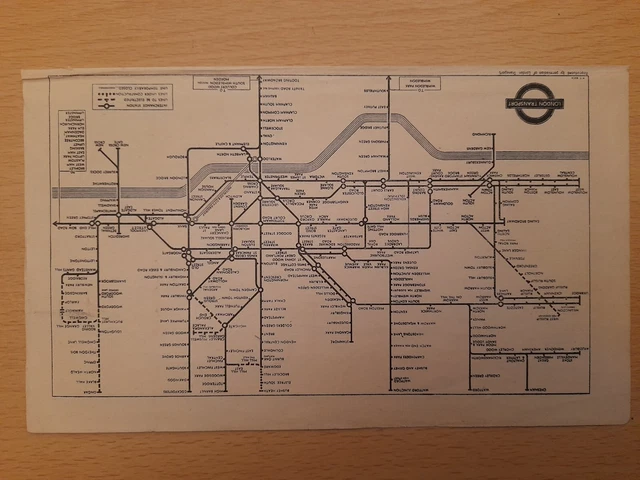 OLD LONDON TUBE UNDERGROUND MAP GEOGRAPHIA c1949 8"x5" £9.99 - PicClick UK