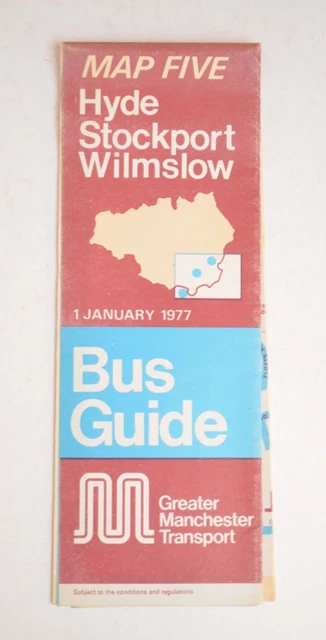 BUS COACH ROUTE Map Greater Manchester Map 5 Hyde Stockport Wilmslow ...
