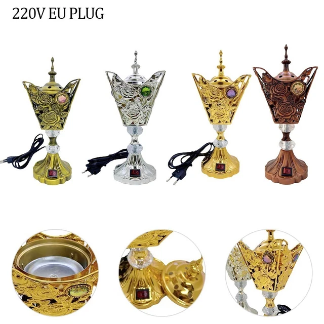 INCENSE BURNER 4 Color Arabian Mabkhara Metal Oud Burner Bakur ...