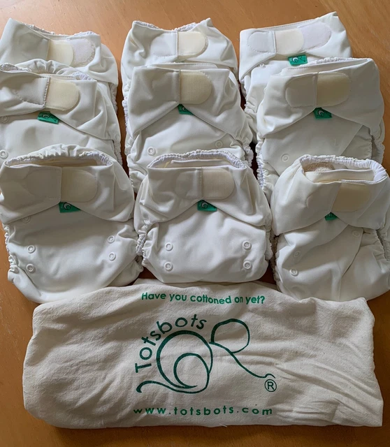 9 TOTS BOTS EasyFit birth to potty Bamboo nappies, With Dream Dri Coconut liners £10.00 ...