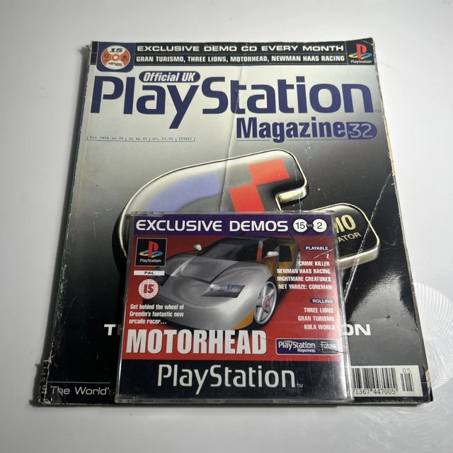 OFFICIAL UK PLAYSTATION Magazine 1998 May Issue 32 with Demo Disc GOOD ...