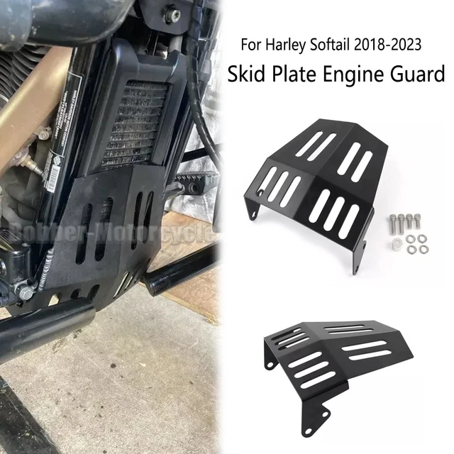 SKID PLATE LOWER Engine Bottom Chassis For Softail Fat Boy FLFB FXFB ...