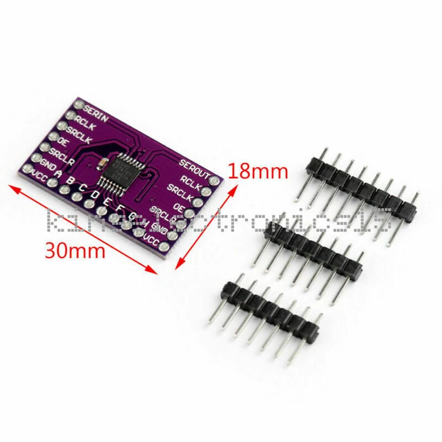 74HC595 MODULE SHIFT Register Breakout 8-bit shift register £1.85 ...