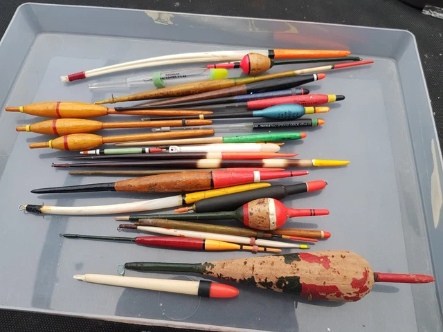 30 VINTAGE COARSE fishing old floats cane cork quills collector £8.05 ...