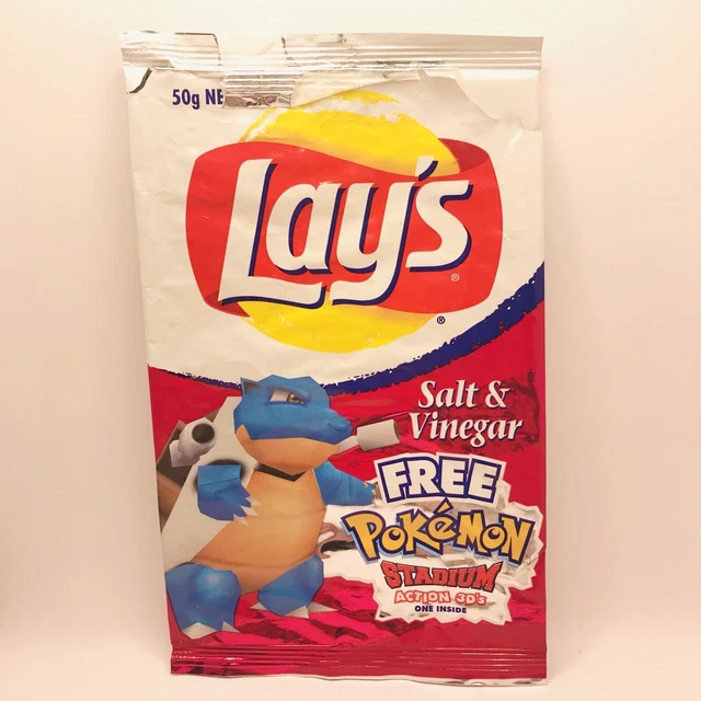 HOLY GRAIL POKEMON Stadium Action 3D Tazo Lays Chip Packet Salt 2000 ...