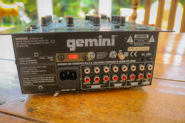 GEMINI PS-626 PRO - Preamplificatore stereo serie platino - mixer - DJ ...