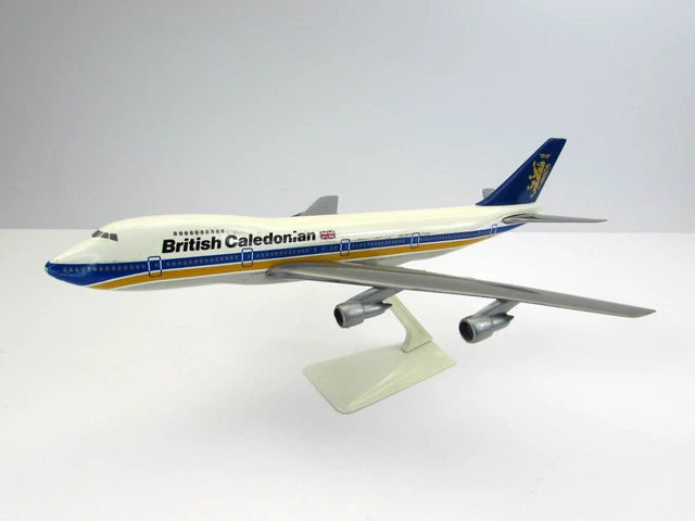 BRITISH CALEDONIAN BOEING 747-200 Push-fit Model Aircraft with Stand £ ...