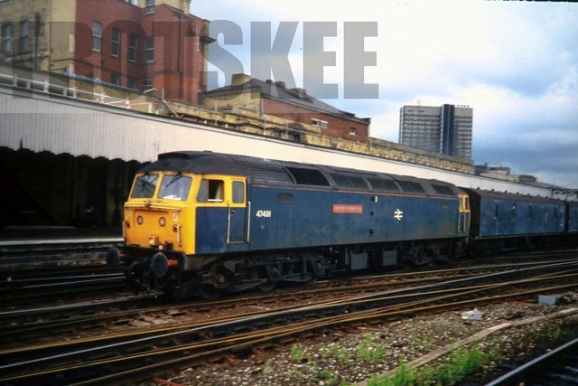 35MM SLIDE BR British Rail Diesel Loco 47491 Class 47 1991 Original £4. ...