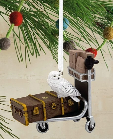 HARRY POTTER LUGGAGE Trolley Cart Hedwig Owl Hallmark Christmas ...