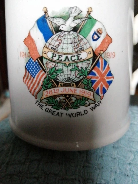 1914-1919 WW1 COMMEMORATIVE 'Peace Mug' June 28th 1919, 'The Great ...