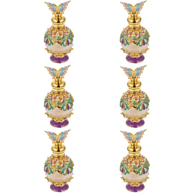 6 PACK VINTAGE Perfume Bottle Sample Fillable Fine Mist Spray Travel ...