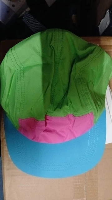 CINDEER VINTAGE HAT 80s/90s Adjustable Unisex Hat Neon Blue Brim For ...