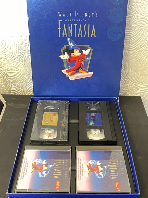 RARE DELUXE COLLECTOR'S Edition Walt Disney's Fantasia VHS & CD Box Set ...