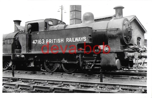 RAILWAY PHOTO LMS 2F 47163 Dalry Road Shed c1948 Fowler 0-6-0T Loco £1. ...